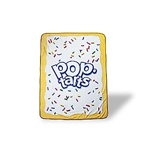 JUST FUNKY Kellogg's Pop-Tarts Pop-Tart Large Fleece Throw Blanket | Pop-Tarts Soft Blankets and Throws | Official Pop-Tarts Throw Blankets | Measures 60 x 45 Inches