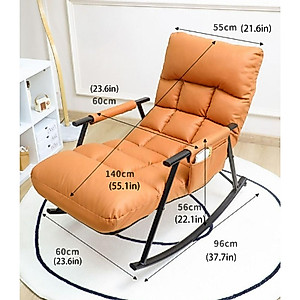 HASWEX Wide Rocking Chair Outdoor Patio Rocking Chair, Adjustable Padded Cushion Rocker Recliner Chair Outdoor for Front Porch,with High Back and Deep Seating