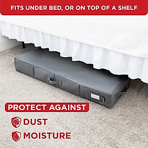 Premium Wrapping Paper Storage Container -Durable Material 600D tear-proof - Fits up to 27 Paper Rolls -Extra Pockets for Ribbons & Bows. Underbed Gift Wrap Organizer, Ideal for Holiday Christmas, etc