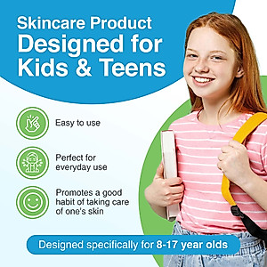 Kidskin Calming Moisturizer, Facial Moisturizing Lotion for Kids 8 and Up, Moisturizer for Dry Skin and All Skin Types, Kids Lotion with White Tea Extract, Gentle Skin Moisturizer, 30 ml