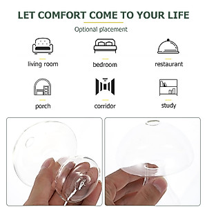 BESPORTBLE 1PC Mushroom Glass Vase Flower Planter Vase Transparent Terrarium Vase Container for Hydroponic Plants Home Dorm Garden Decor (Style2)