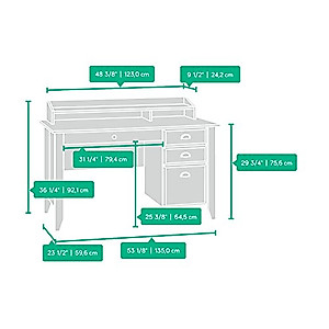 Sauder Shoal Creek Desk, Jamocha Wood finish