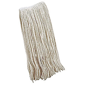 Libman Commercial 975 24 Cut-End Wet Mop Head, Recycled Cotton Blend, 20 oz, White (Pack of 6)