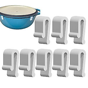 8Pieces Oven Lid Protector Clips,Dutch Oven Lid Lifter,Silicone Pan Protectors,Cookware Protector Replacement Clips,Cookware Protectors, Pan Clips, Protective Clips For Display Storage Stacking