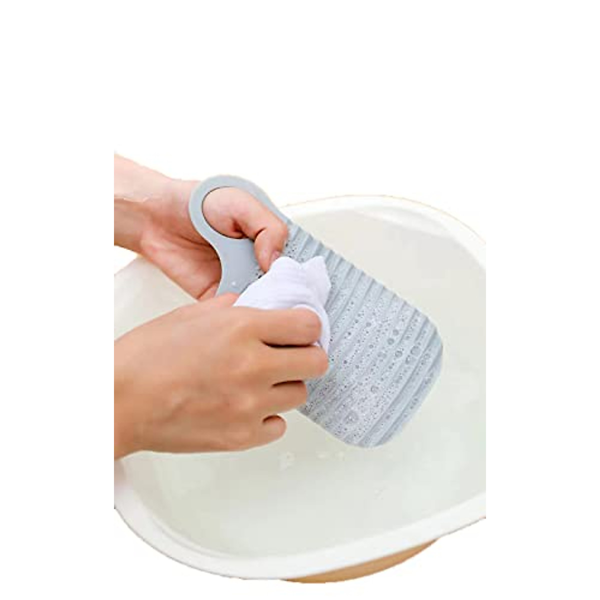 Ainior Portable Travel Mini Washboard,Handheld Plastic Washboard,Multifunctional Small Household Washboard Suitable for Hand Washing Diaper, Sock, Underwear(3 Pack)
