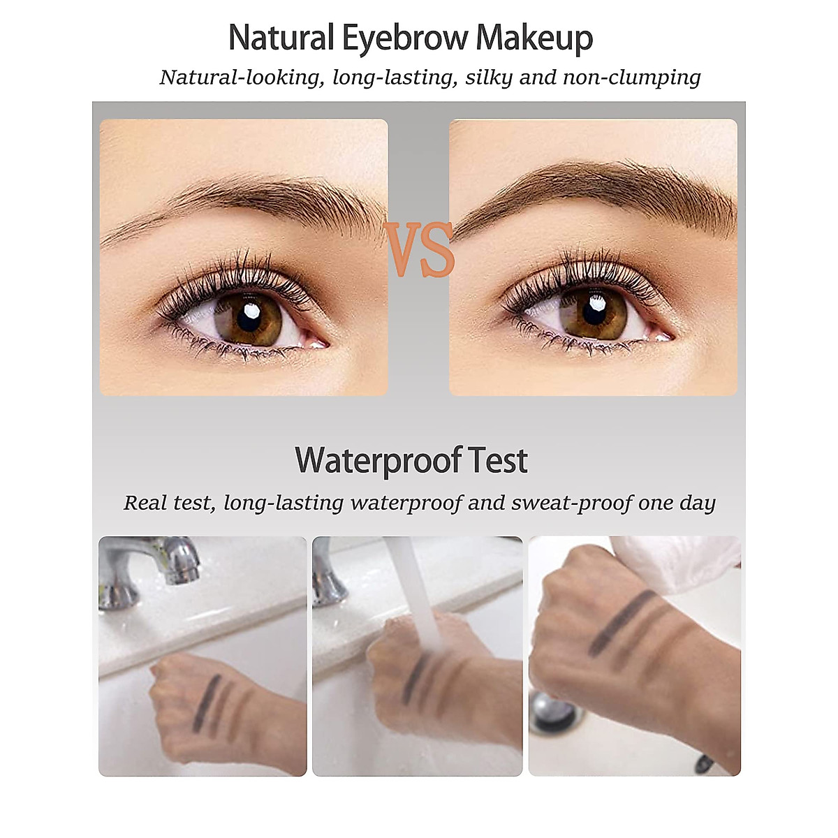 Eyebrow Powder Makeup Kit-3 Colors Eye Brow Powder Palette Long-Lasting Waterproof, Dark/light Brown Brow Filler, Fill & Sculpt Full Eyebrows for Women, With Mirror, Brow Brush & Razor-Set 02