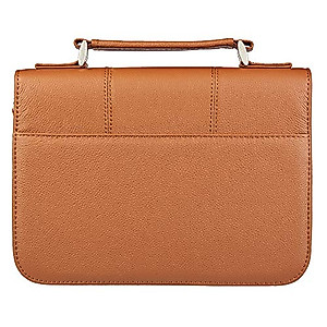Faith Full Grain Leather Bible Book Cover in Saddle Tan, Large