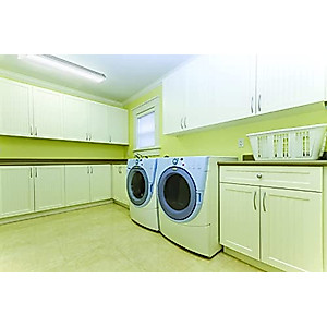 Lithonia Lighting FMLWL 24 840 Low-Profile LED Flush Mount Ceiling Light, Wraparound Lighting Fixture for Kitchen, Laundry Room, Garage, and More, 2-Foot, 4000K Cool White