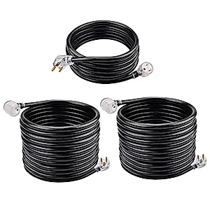 RVGUARD Bundle 250 Volt 100 Feet Welder Extension Cord, Heavy Duty 8 AWG NEMA 6-50 STW Welding Cord with Power Indicator End, ETL Listed