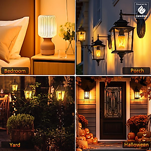 2024 Newest Gen2 Flame Light Bulbs, Most Realistic Flickering Light bulbs, E26 Halloween Light Bulbs, Halloween Lights Outdoor & Indoor, LED Outdoor Light Bulbs for Halloween Decorations, Home Decor