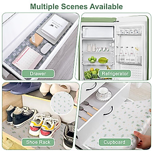 Cabinet Liner, 18 Inches X 20 Ft Shelf Liner for Kitchen Cabinets Non-Adhesive Drawer Liner with 60pcs Double-Sided Tape Waterproof EVA Kitchen Liner for Shelves Kitchen Drawer Refrigerator