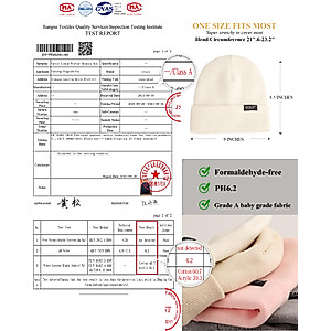 Satin Lined Winter Beanie Hats for Women Knitted Watch Hat with Silk Lining Unisex Solid Skull Cap