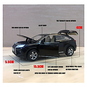 Sesame flowering Model Cars for Lexus RX350 1:32 Alloy Car Sound and Light Die Cast Model Toy Car Diecast Cars ( Color : 2 )