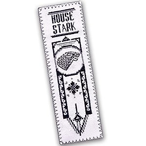 Game of Thrones Cross Stitch Kit House Stark - DIY Father's Day Gift - Hand Embroidery Bookmark with GoT Pattern