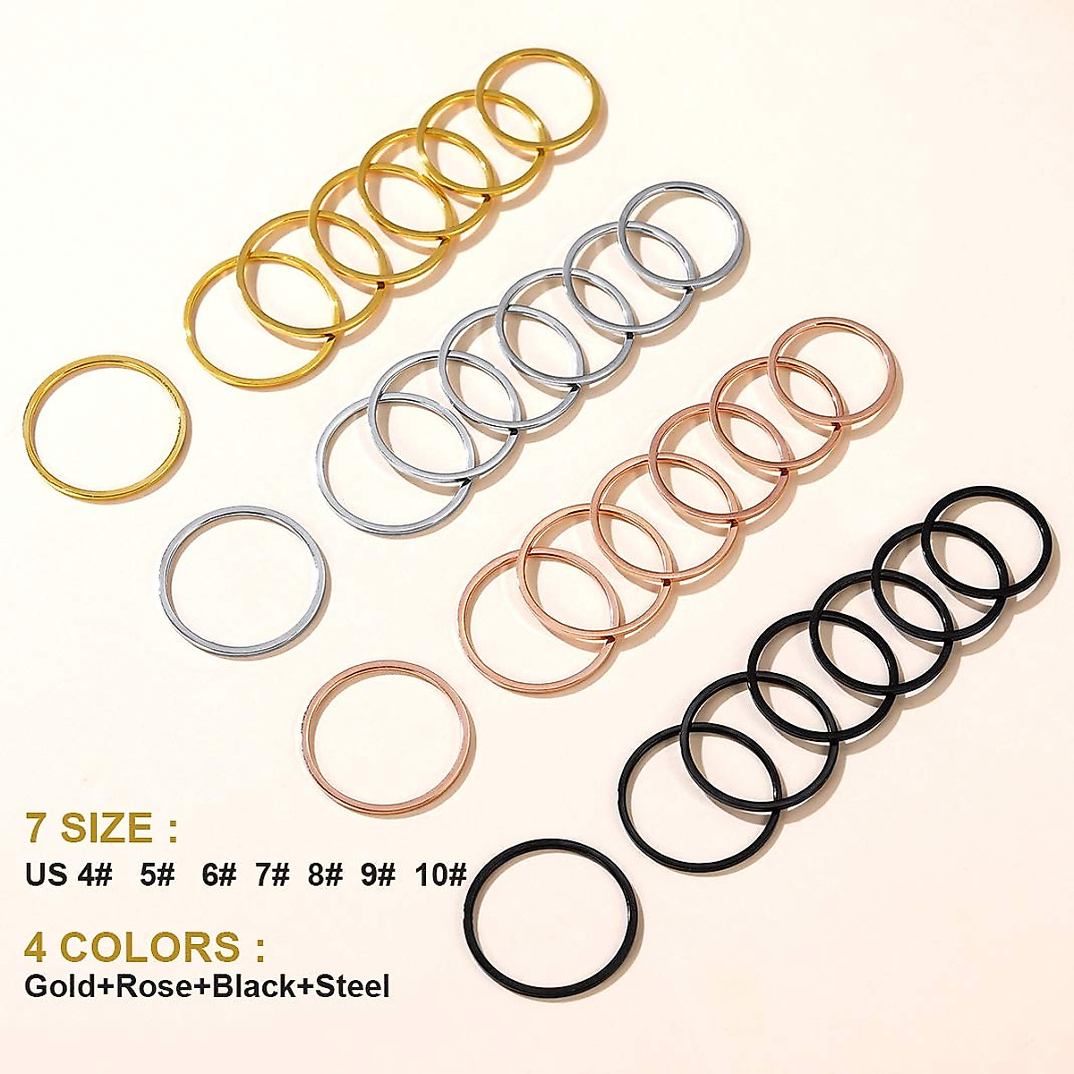 GOLDCHIC JEWELRY 28 Pcs Midi Ring Bohemian Knuckle Ring Sets Fashion Finger Vintage Silver Stackable Rings for Women Lady Knuckle Midi Rings for Mother Wife Fiancee