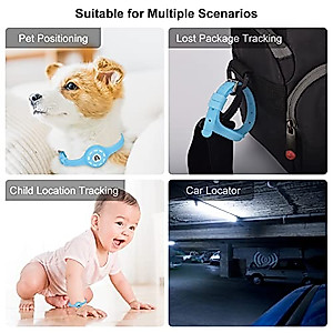 AirTag Dog Collar with AirTag Holder Case Integrated 2 Pack, Luminous Silicone Anti-Lost Apple Air Tag Dog Holder for Pet and 2 HD Protective Film Set (Neck 14-18.5")