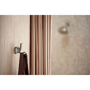 Moen YB5103BN Voss Collection Double Robe Hook, 6.30 x 3.66 x 3.03 inches, Nickel