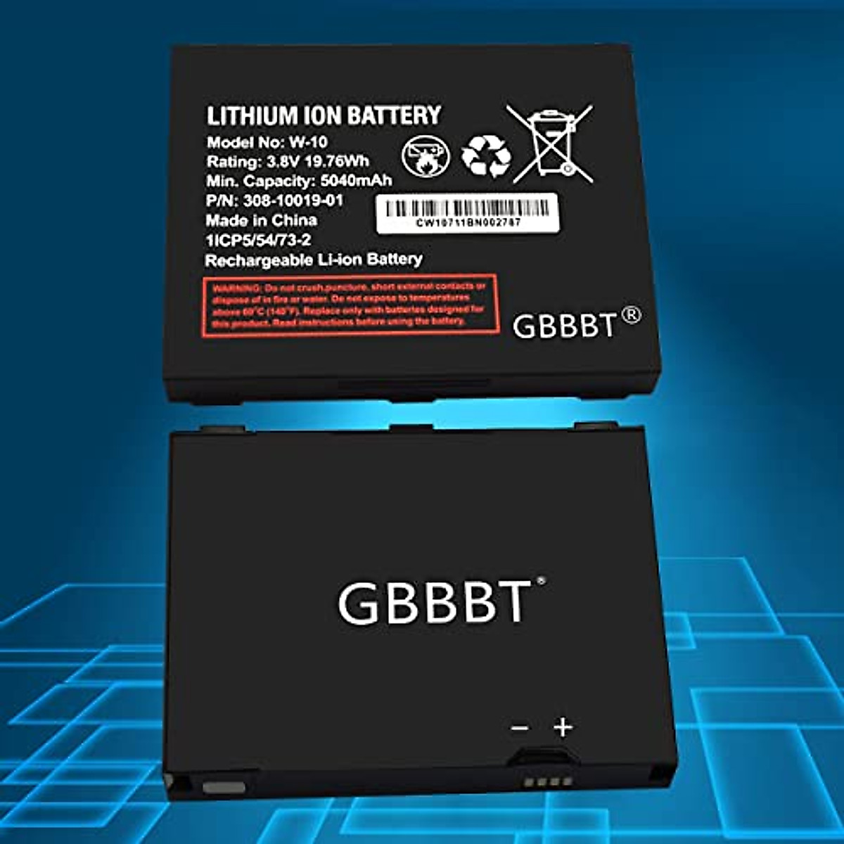 GBBBT W-10 Battery, 5040mAh 3.8V Replacement Battery for Netgear MR1100 AT&T Nighthawk M1 LTE Mobile Hotspot Router Netgear 308-10019-01 W-10