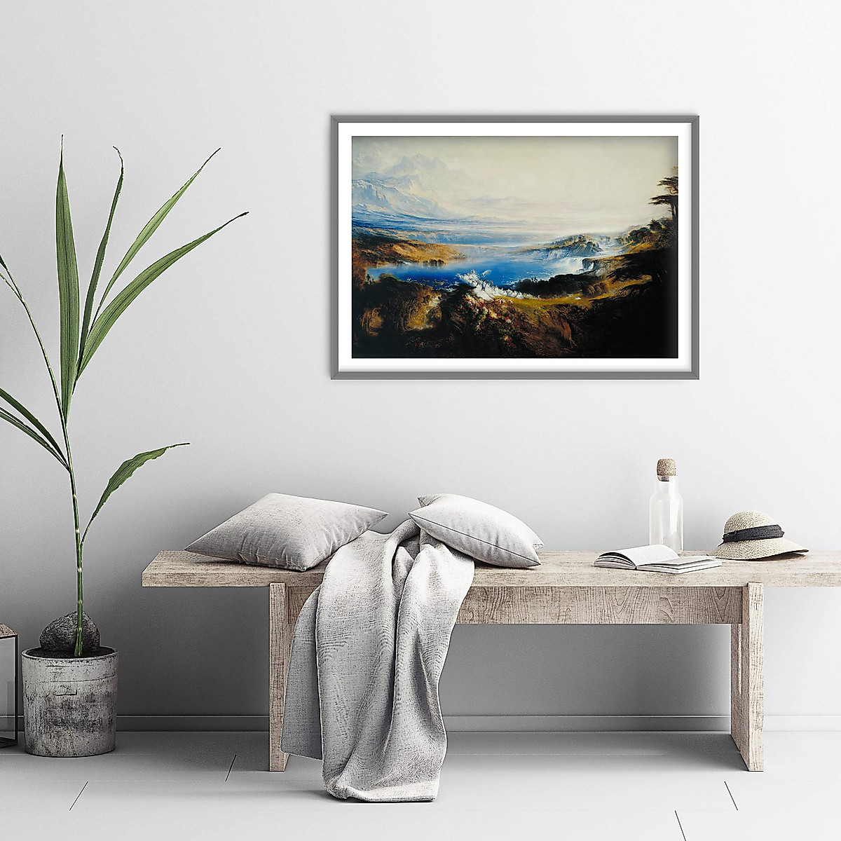John Martin - The Plains of Heaven (1851) - Classic Painting Photo Poster Print Art Gift Home Wall Decor - Religious Nirvana God // Size: 24 x 16 Inches