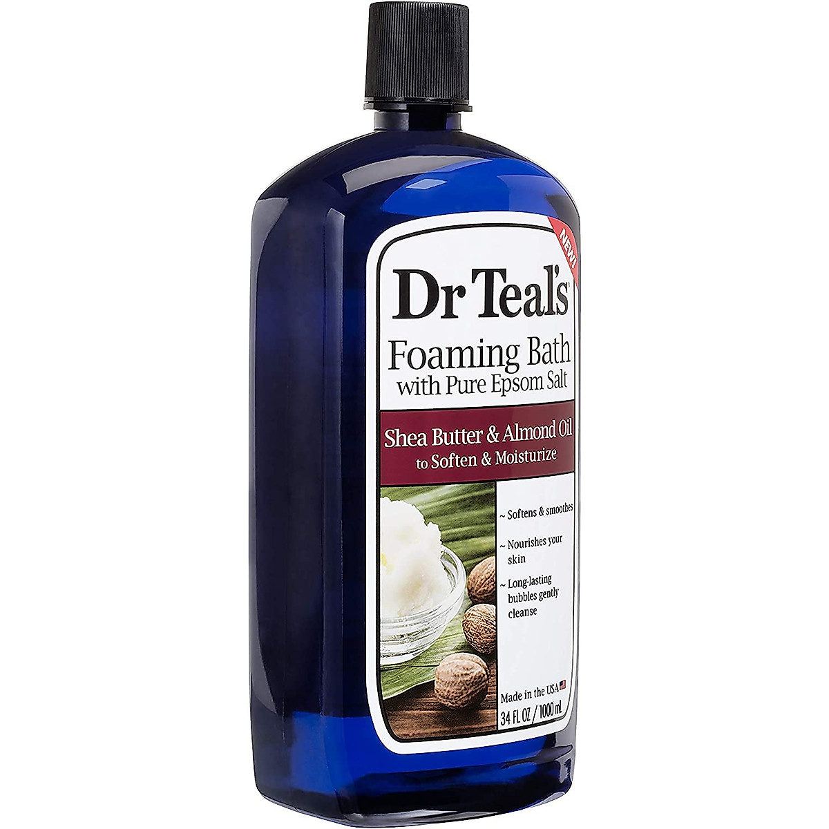 Dr Teal's Foaming Bath Combo Pack (68 fl oz Total), Moisturizing Shea Butter & Almond Oil, and Glow & Radiance with Vitamin C and Citrus Essential Oils