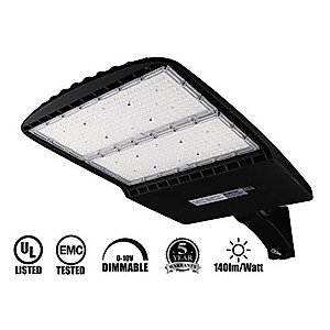 300W LED Parking Lot Light - 42000Lm Led Shoebox Pole Lights 5700K - Replaces 1000W Metal Halide - LED Street Light for Outdoor Area Lighting - Arm Mount - 100-277Vac(UL-Listed)