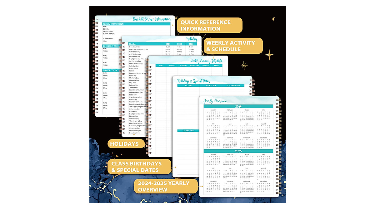 Teacher Planner 2024-2025 | Academic Lesson Planner for Educators