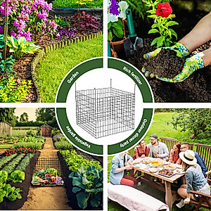 Hicarer Large Garden Wire Compost Bin 34''Lx34''Wx28''H Metal Wire Compost Bin Compost Bins Outdoor Detachable into a Fence for Organic Waste Composting Garden Leaves Fast Creation of Fertile Soil