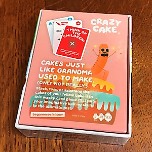 Crazy Cake Card Game for Kids and Adults - Family Fun - Board Game Night - Collect Ingredients to Build Your Cake and Sabotage Rival Bakers - Ages 8+