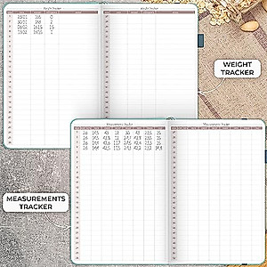 Legend Meal Planner – Weekly Meal Prep & Nutrition Journal with Grocery List & Weight Loss Tracker – Diet & Wellness Diary Log – Undated 12-Month Food Notebook – Hardcover, A5 Size (Aquamarine)