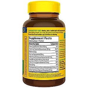 Nature Made Super B Complex with Vitamin C and Folic Acid, Dietary Supplement for Immune Support, 140 Tablets, 140 Day Supply