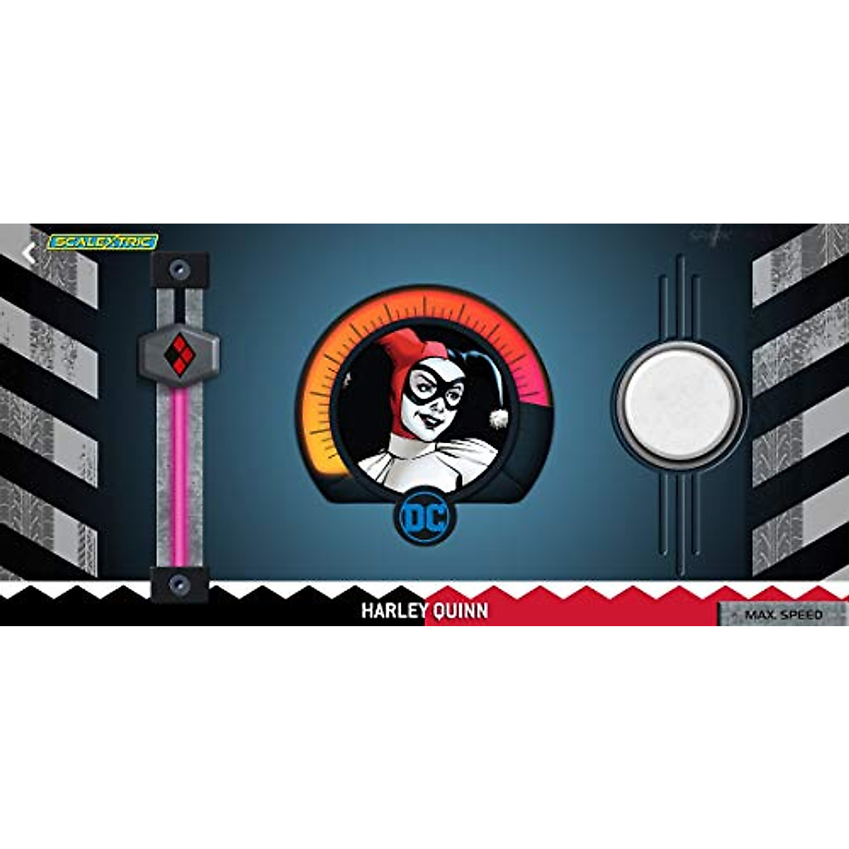 Scalextric Batman vs Joker 1:32 Spark Plug Slot Car Race Track Set C1415T, Black