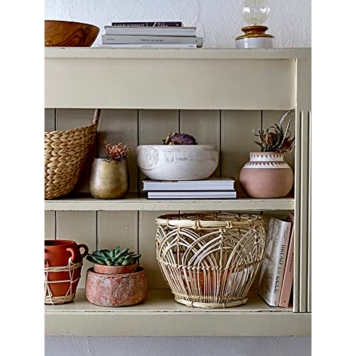 Bloomingville Handmade Decorative Rattan Basket, Natural, Set of 2 Sizes