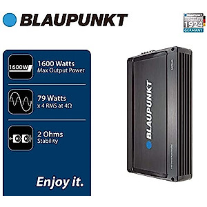 BLAUPUNKT 1600W 4-Channel, Full-Range Amplifier AMP1604, Black