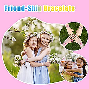 JOTIKO 20 Psc Bracelets for Little Girls - Princess Birthday Party Favors Goodie Bag Pinata Stuffers, Cute Friendship Rainbow Beaded Bracelet Play Jewelry Unicorn Mermaid Animals Wooden Charms Classroom Exchange Gifts