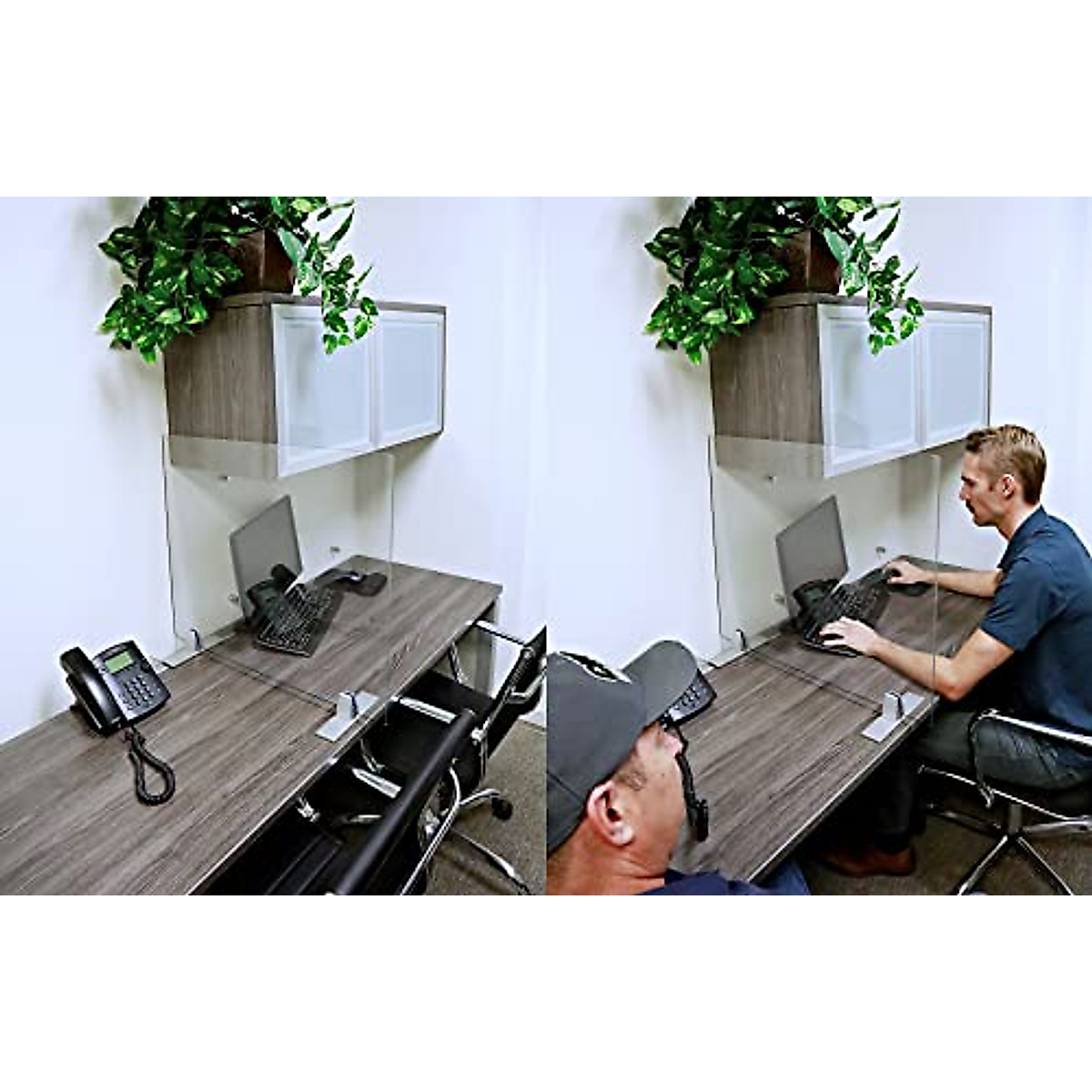 Plexiglass Table Top Sneeze Guard – Desk Divider for Students, Office, Transactions – Acrylic Shield | (24" x 36")