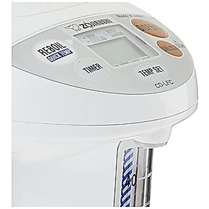 Zojirushi Micom Water Boiler and Warmer, 169 oz/5.0 L, White