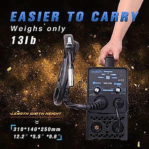 Redbo MIG-250 Gas/Gasless/Lift TIG/ARC 4 in 1 Multiprocess 130Amp Mig Welder,110V Household Small Pure Copper ARC MMA Stick Welder,Automatic Wire Feeding MIG Welding Machine