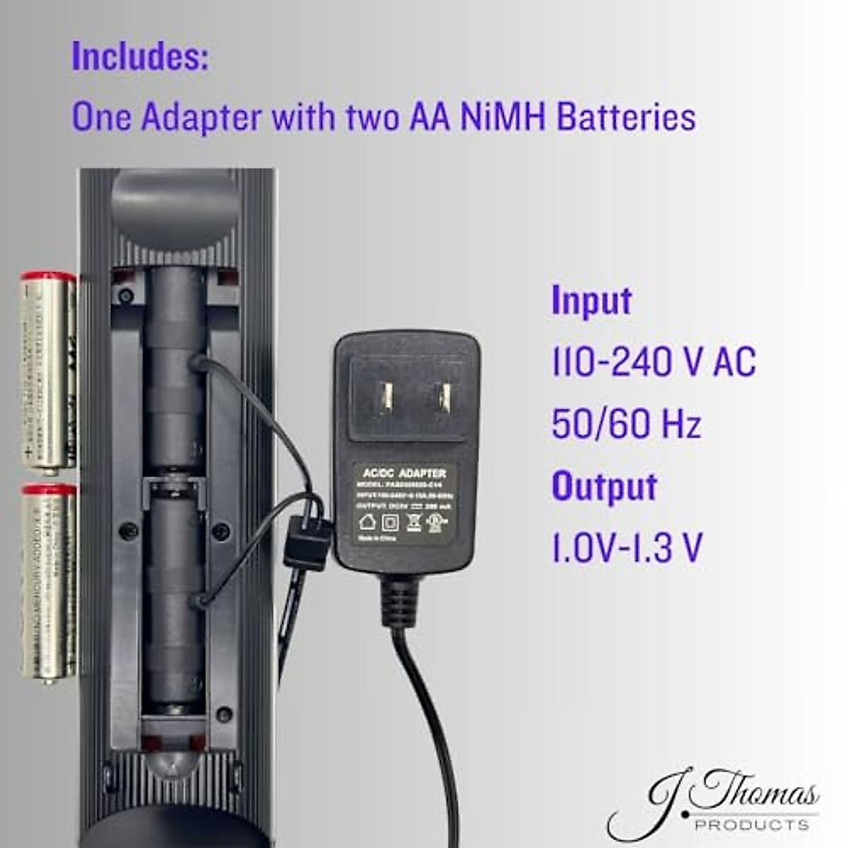 Convert Dual AA Devices to Electric Power | Rechargeable Backup | Uninterrupted Operation | Ideal for Dual AA Clocks and Devices | 1 NiMH Dual Battery Adapter 1.3V