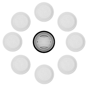 CO2 filters for Coffee Container Airtight, Replacement Valves for Coffee Canister, Set of 10 replacement filters and 1 rubber ring