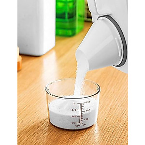 Generic Airtight Laundry Detergent Dispenser with Measuring Cup, Clear Laundry Powder Detergent Storage Box, Washing Powder Container Storage Bucket Plastic Detergent Box Laundry Room Organization,1100ML