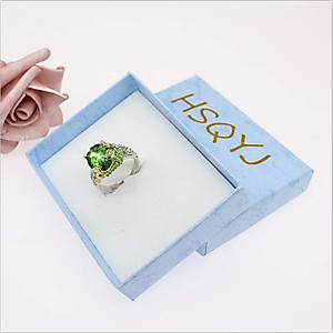 HSQYJ Green Crystal Frog Cocktail Ring Cubic Zirconia Pearl Cute Animal Stacking Rings Jewelry Rhinestone Statement Rings for Women