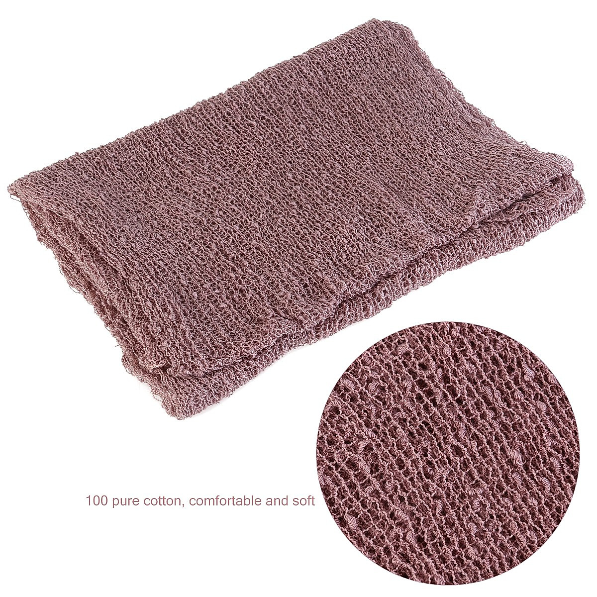 TINKSKY Long Ripple Wrap - DIY Newborn Baby Photography Wrap-Baby Photo Props (Lilac)