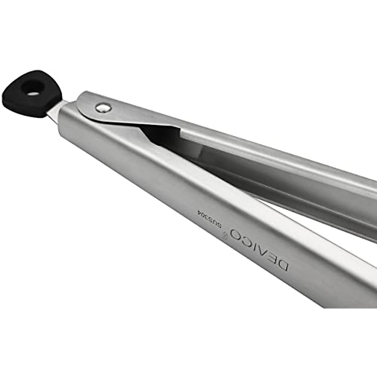 Devico Kitchen Tongs for Cooking, 2-Piece 12 inch 18/8 Stainless Steel Metal BBQ Grill Tongs with Lock