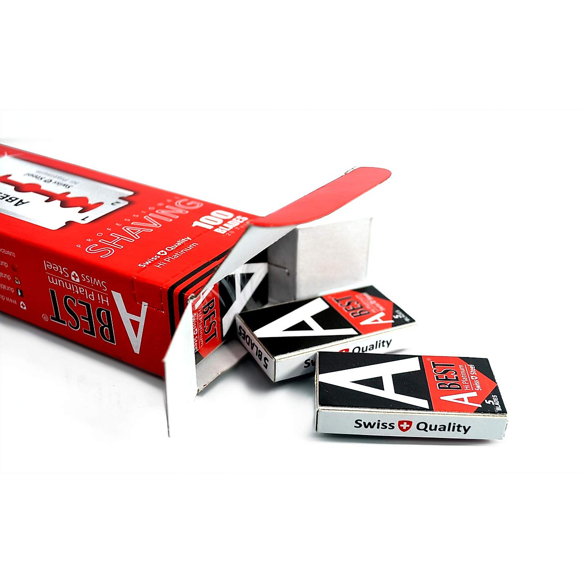 100 ABest Hi Platinum Double Edge Razor Blades For Safety Razor - Men´s Safety Razor Blades For Shaving For Men For A Smooth And Clean Shave (1 Year Supply)