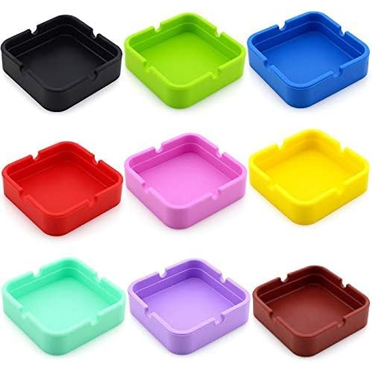 Ashtray 1 Pack Silicone Square Ashtray Portable Ashtray Indoor Ash Rack Home Decor Cigarette Ashtray Outdoor Office Ashtray Pink Ash Tray
