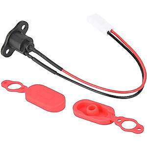 Battery Charger Connector Plug, Charging Port for M365 with Waterproof Cover for M365 Electric Scooter Accessory