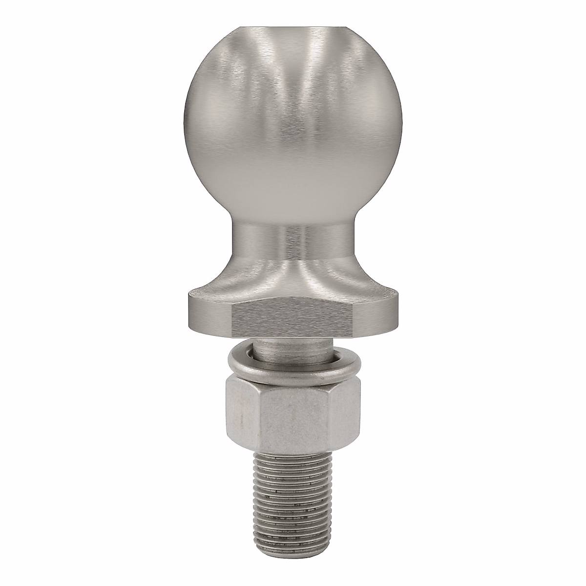 CURT 40082 Stainless Steel Trailer Hitch Ball, 3,500 lbs, 2-Inch Diameter, 3/4 x 2-1/8-Inch Shank