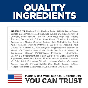 Hill's Science Diet Sensitive Stomach & Skin, Adult 1-6, Stomach & Skin Sensitivity Support, Wet Dog Food, Chicken & Vegetables Loaf, 12.8 oz Can, Case of 12