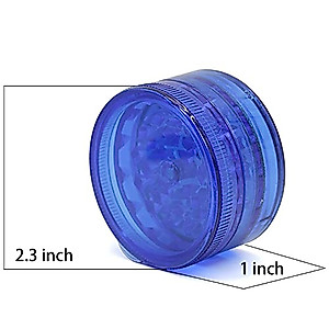 3 Pack Herb Grinder For Manual, 2.5in Small Spice Grinder With Storage, Portable And Disposable Plastic Herb Grinder, Clear