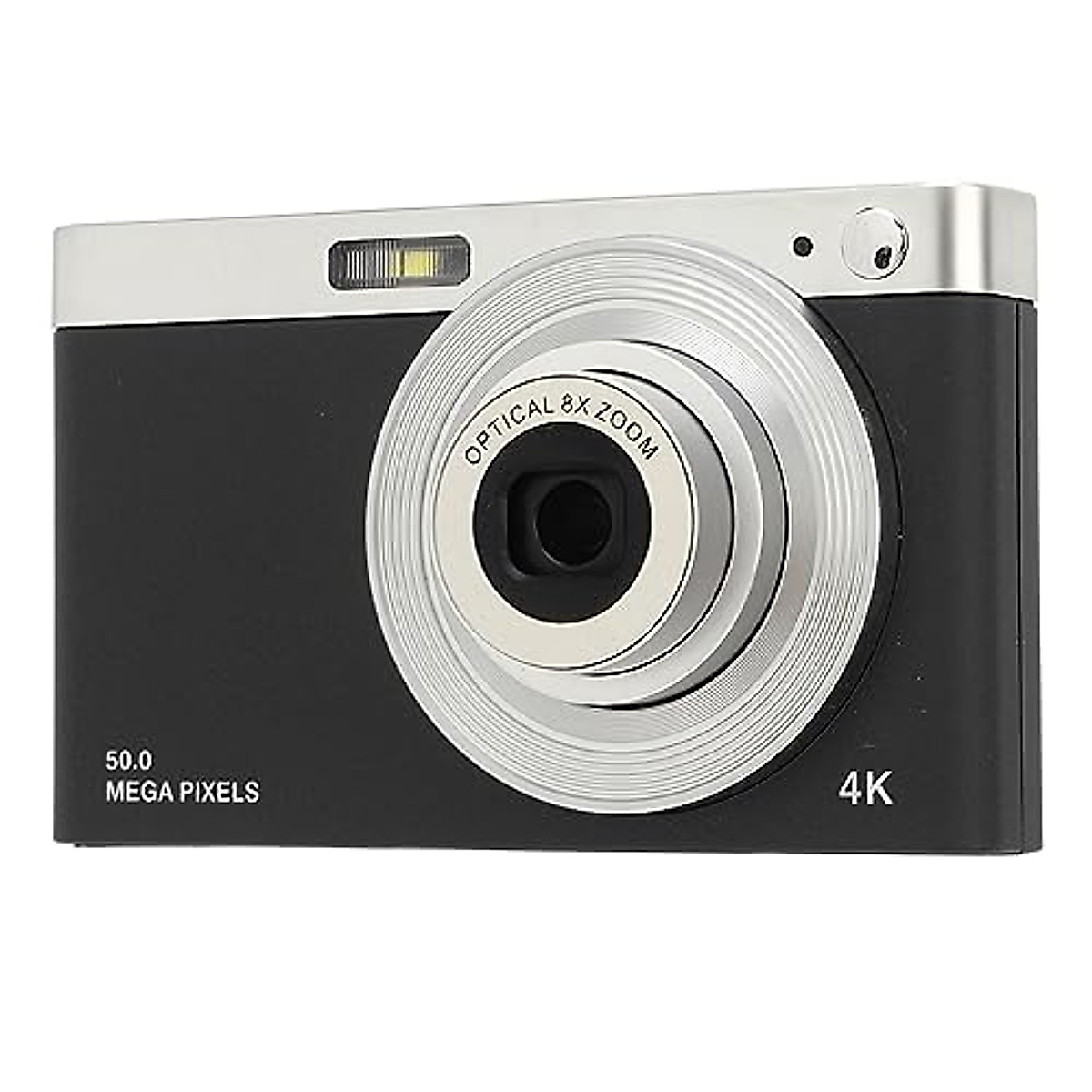 4K Digital Camera, 4K Lightweight Ultra HD Digital Camera, Portable Retro Camera Compact vlog Beauty Filter Camera, for Travel Vlogging (Black)